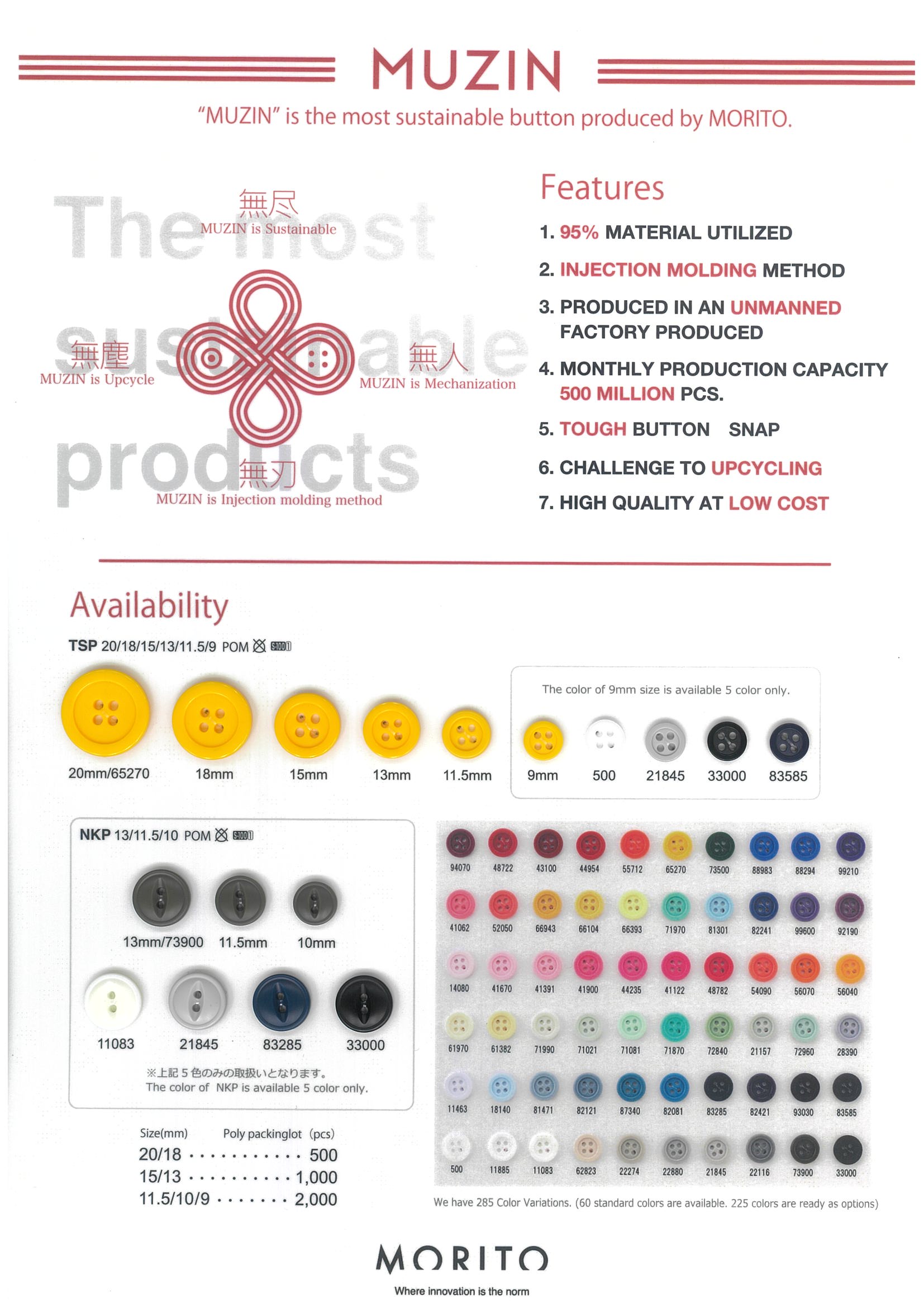MUZIN BUTTON | モリトアパレル株式会社